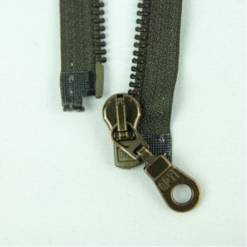 Rits metaal deelbaar antiek goud grof