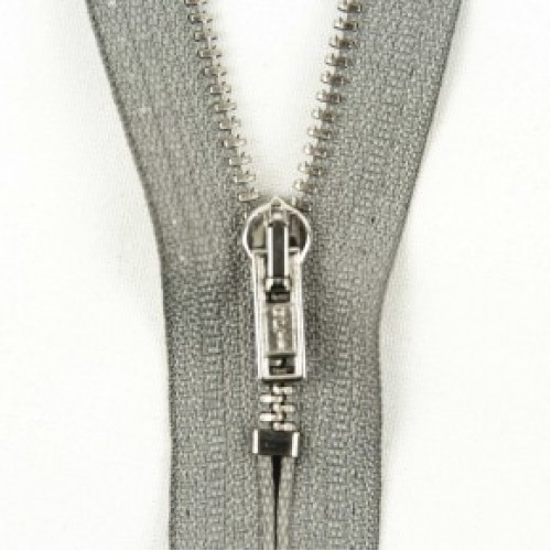 Rits metaal zilver fijn