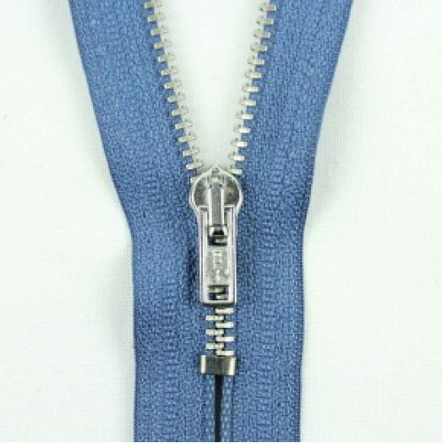 Rits metaal zilver fijn