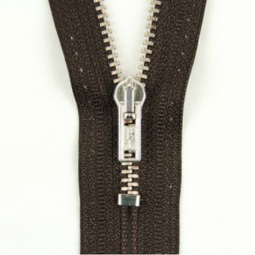 Rits metaal zilver fijn