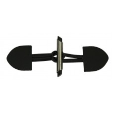 Houtje touwtje kunstleer zwart