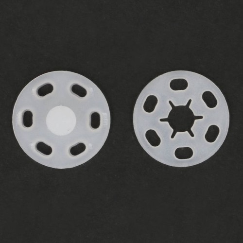 Drukknopen Transparant 15mm vernaaibaar